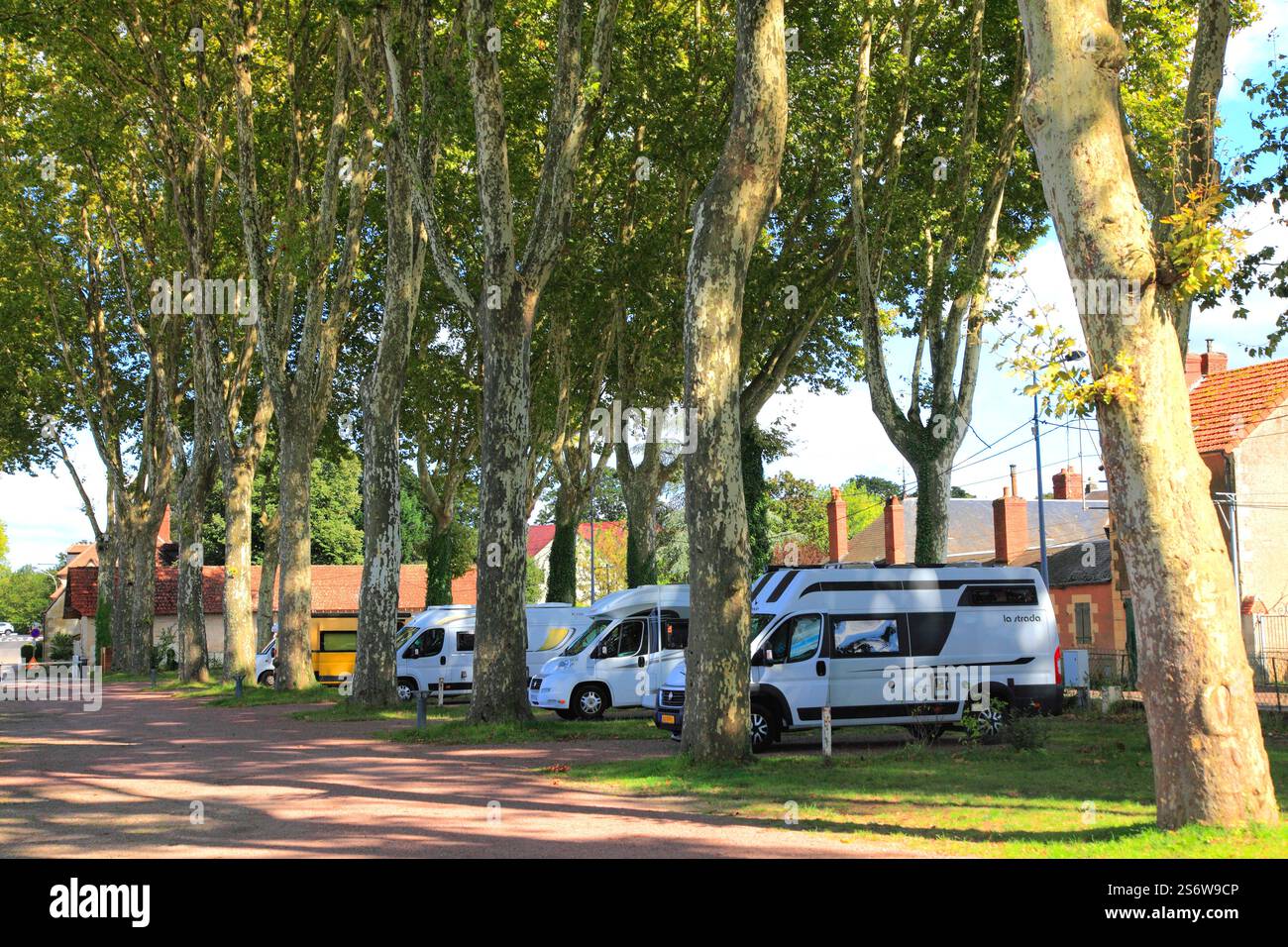 58 Nevers, camping car parking and service area Stock Photo - Alamy