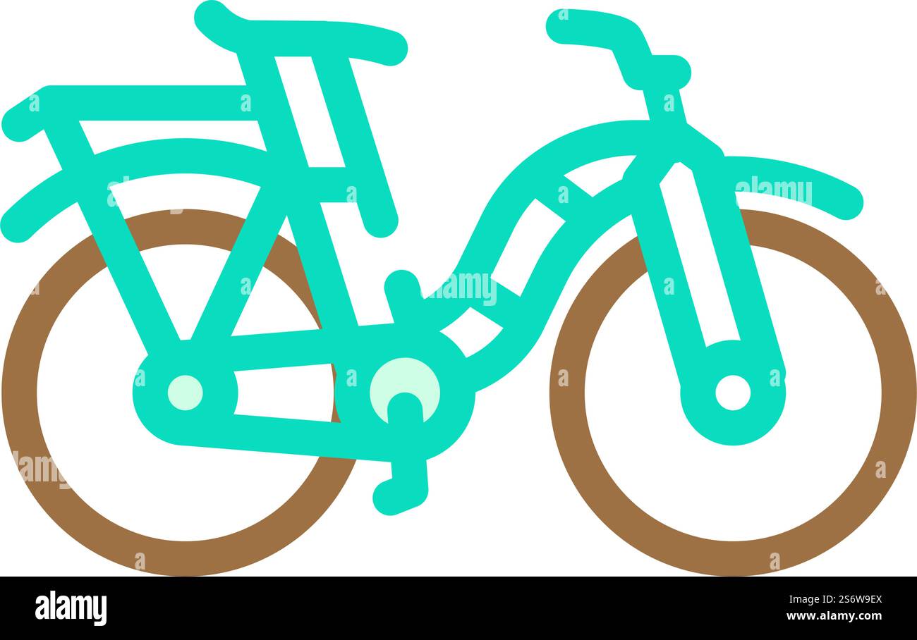 bike transport color icon vector. bike transport sign. isolated symbol ...
