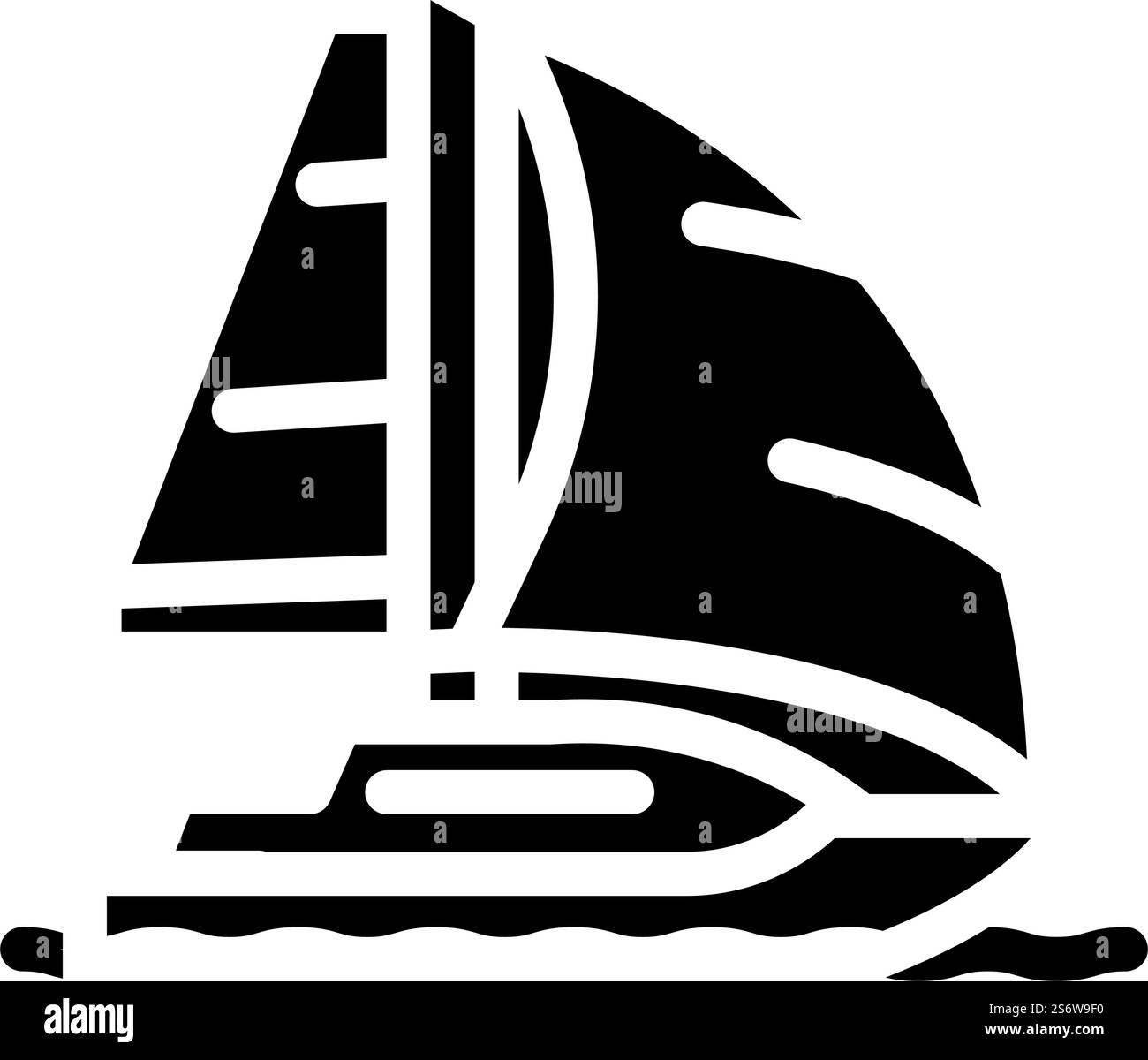 yacht marine transport glyph icon vector. yacht marine transport sign ...