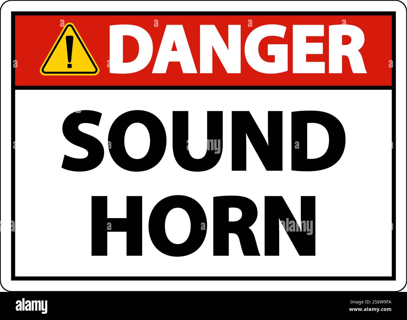 Danger Sound Horn Sign On White Background Stock Vector Image & Art - Alamy