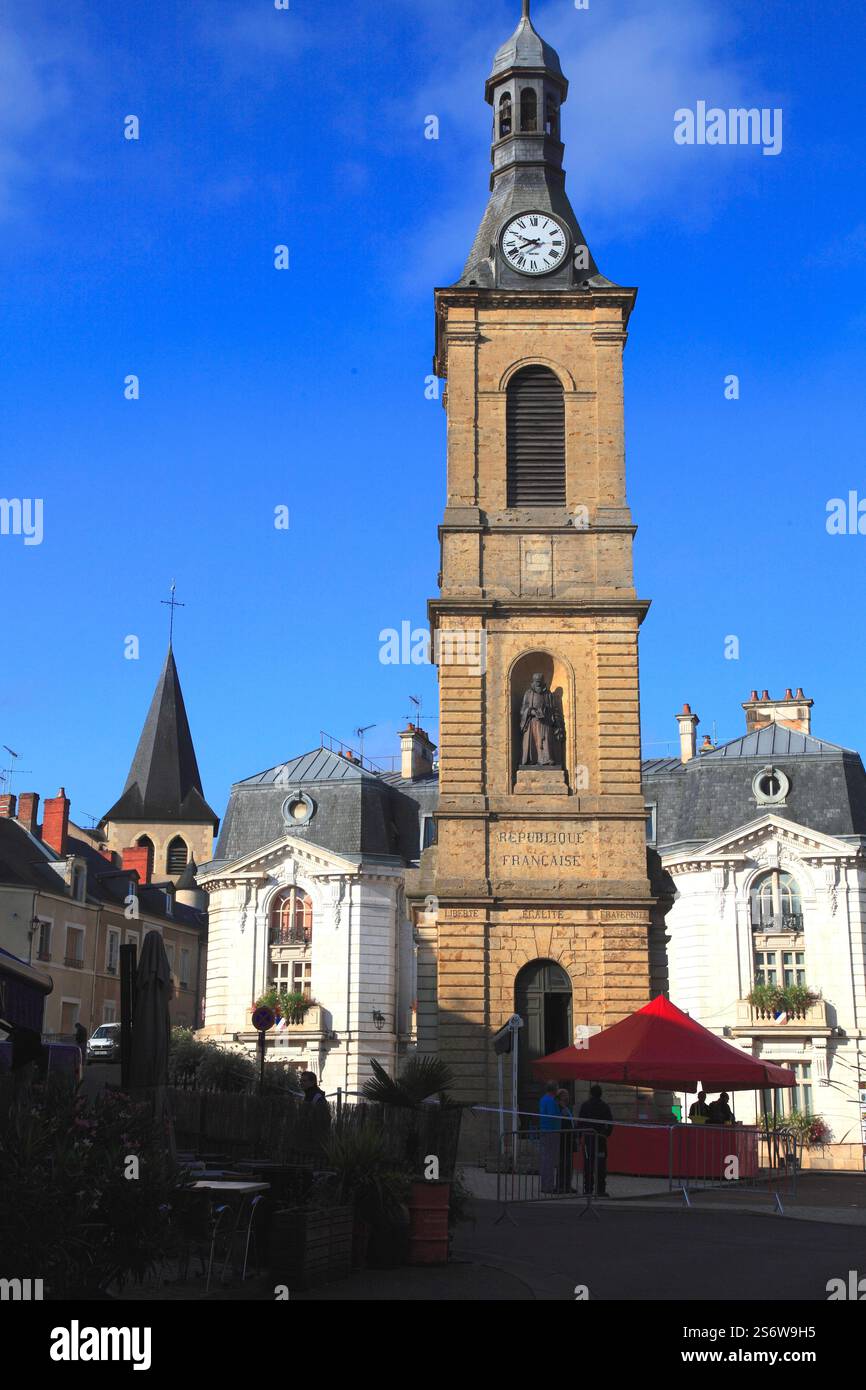 58 Decize, the clock tower Stock Photo - Alamy