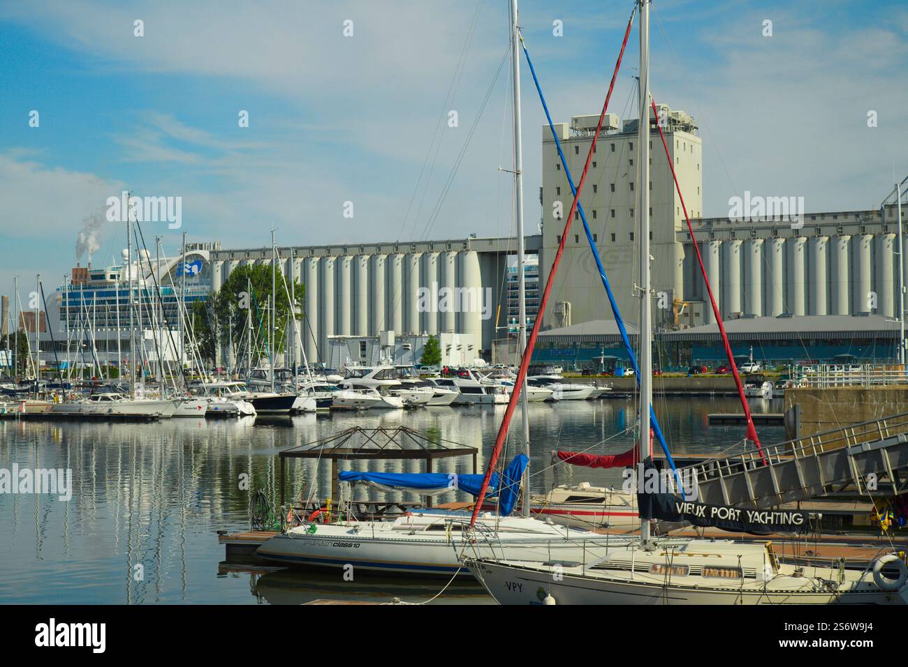 boats, Quebec City, Canada, silos, Bassin Louise, North America, harbor ...