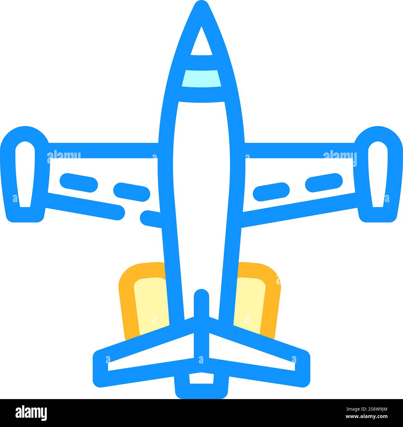 jet airplane color icon vector. jet airplane sign. isolated symbol ...