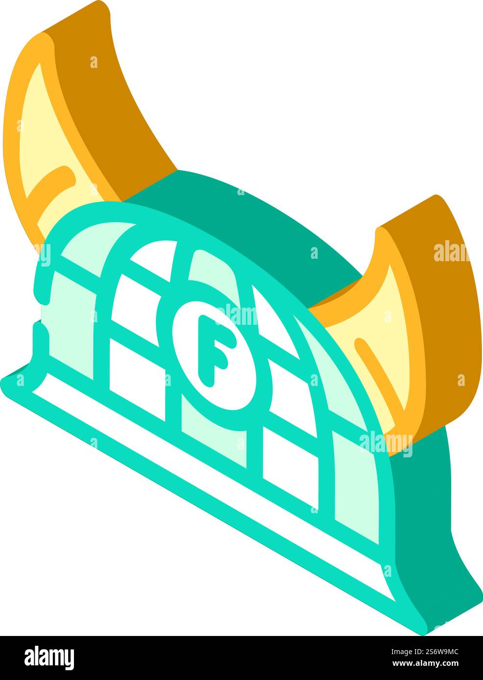 fan hat isometric icon vector. fan hat sign. isolated symbol ...