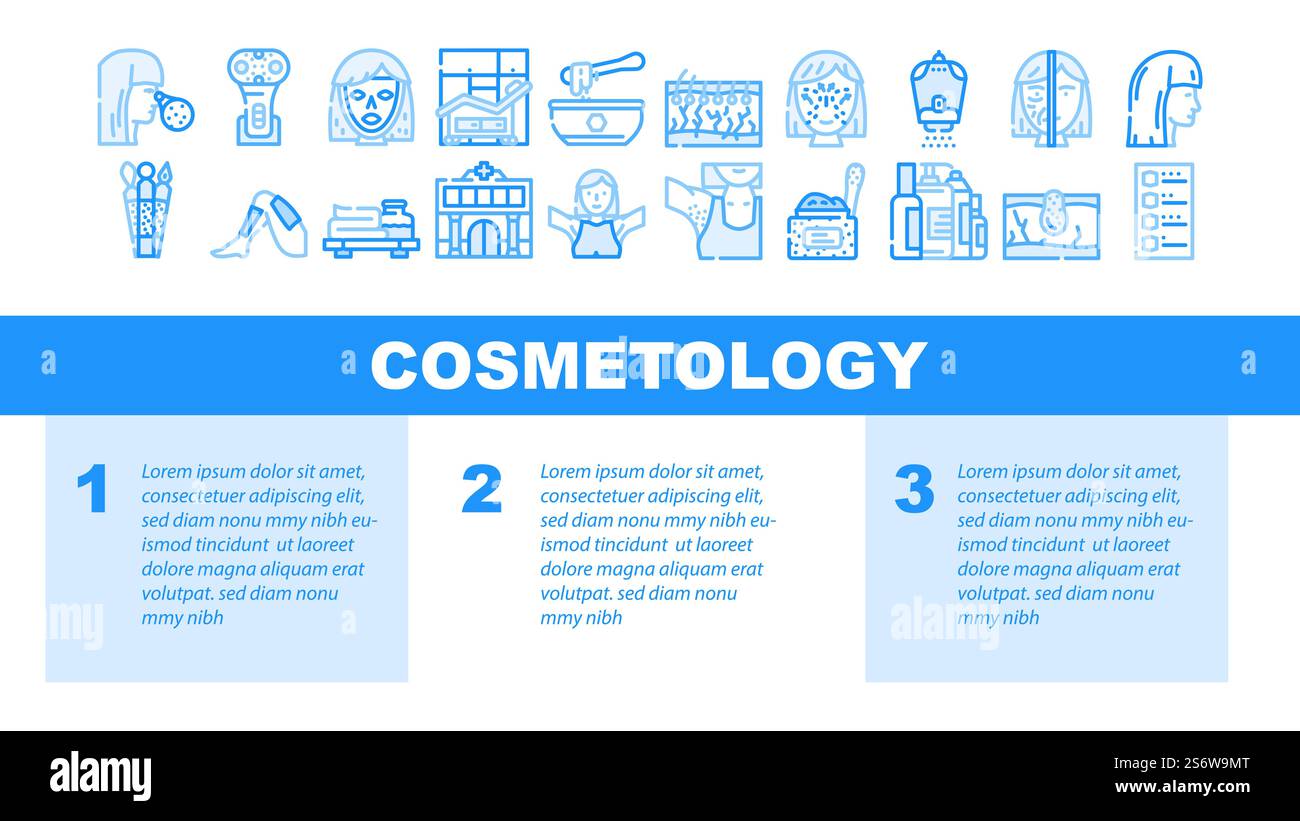 Cosmetology Beauty Procedure Landing Web Page Header Banner Template ...