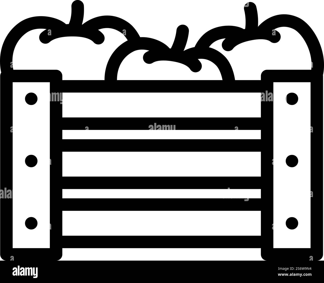 box of tomato line icon vector. box of tomato sign. isolated contour ...