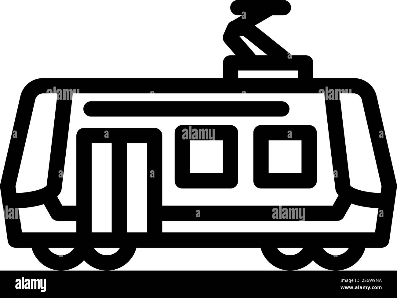 tram city transport line icon vector. tram city transport sign ...