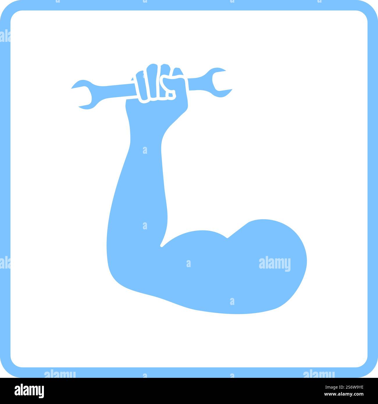 Labor Day Icon. Blue Frame Design. Vector Illustration Stock Vector ...