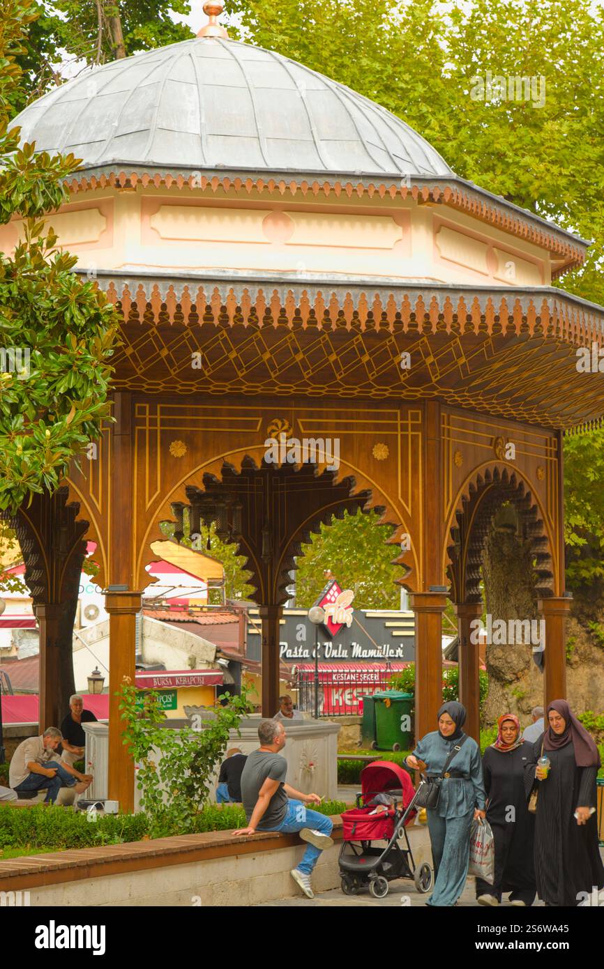 ablution fountain, Bursa, travel, people, landmark, Orhan Gazi Camii ...