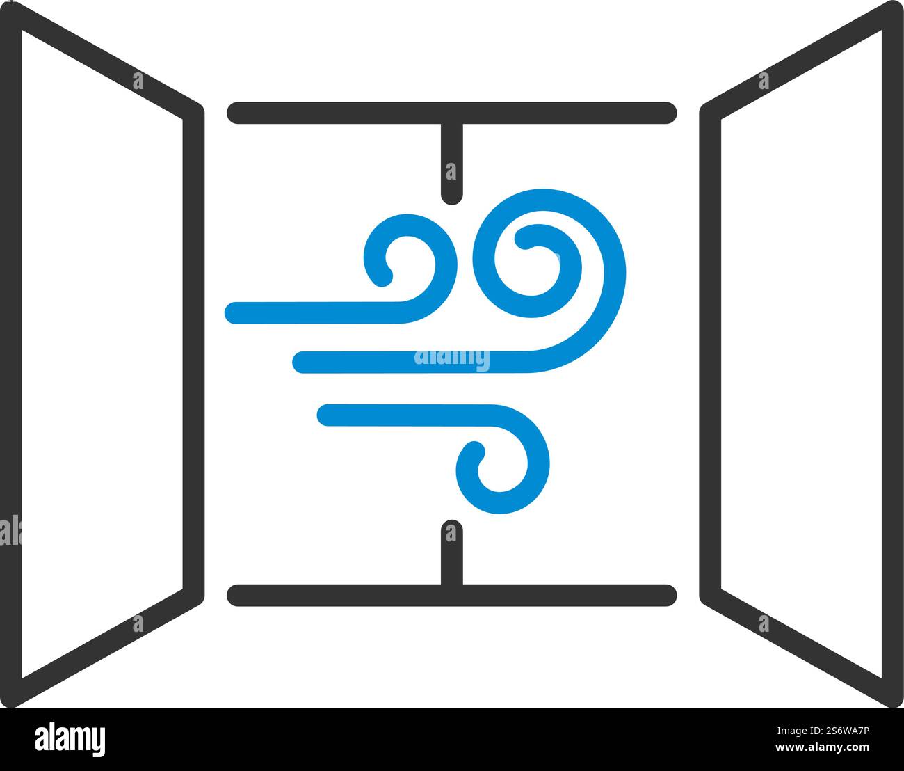 Room Ventilation Icon. Editable Bold Outline With Color Fill Design ...