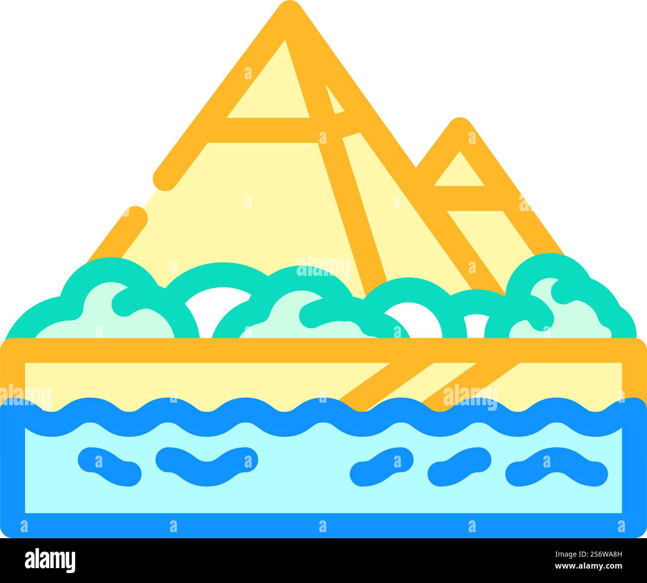 nile river color icon vector. nile river sign. isolated symbol ...