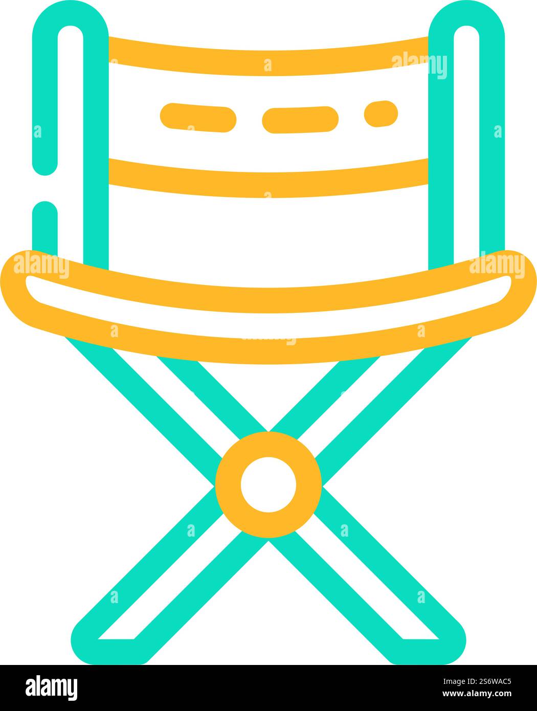 chair camping furniture color icon vector. chair camping furniture sign ...
