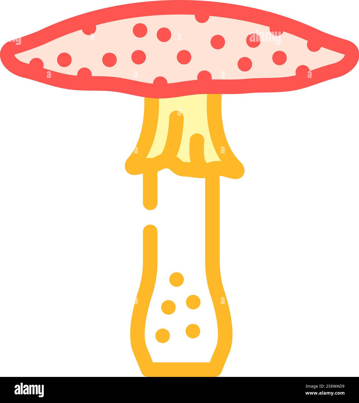 toadstool mushroom color icon vector. toadstool mushroom sign. isolated ...