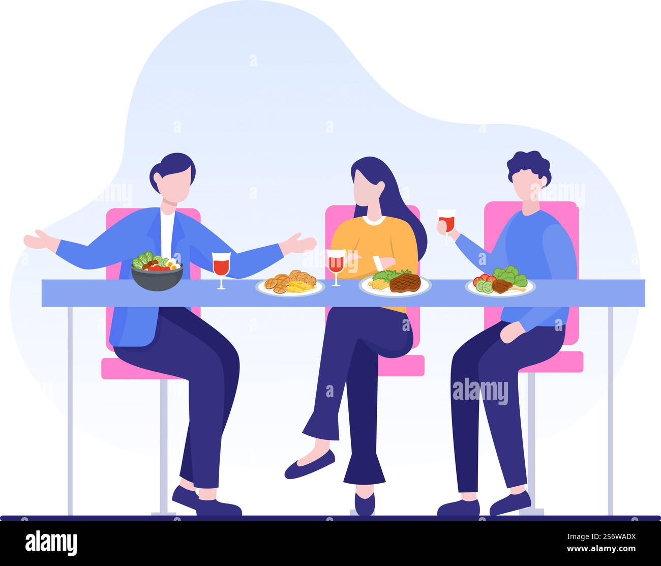 People Eating Food at Each Meal with Health Benefits, Balanced Diet ...