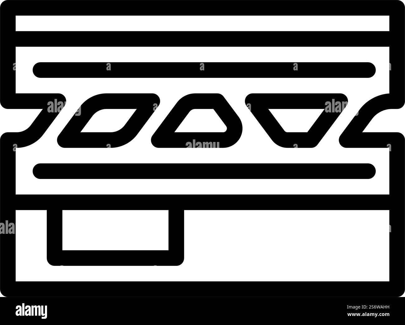 runway airport line icon vector. runway airport sign. isolated contour ...