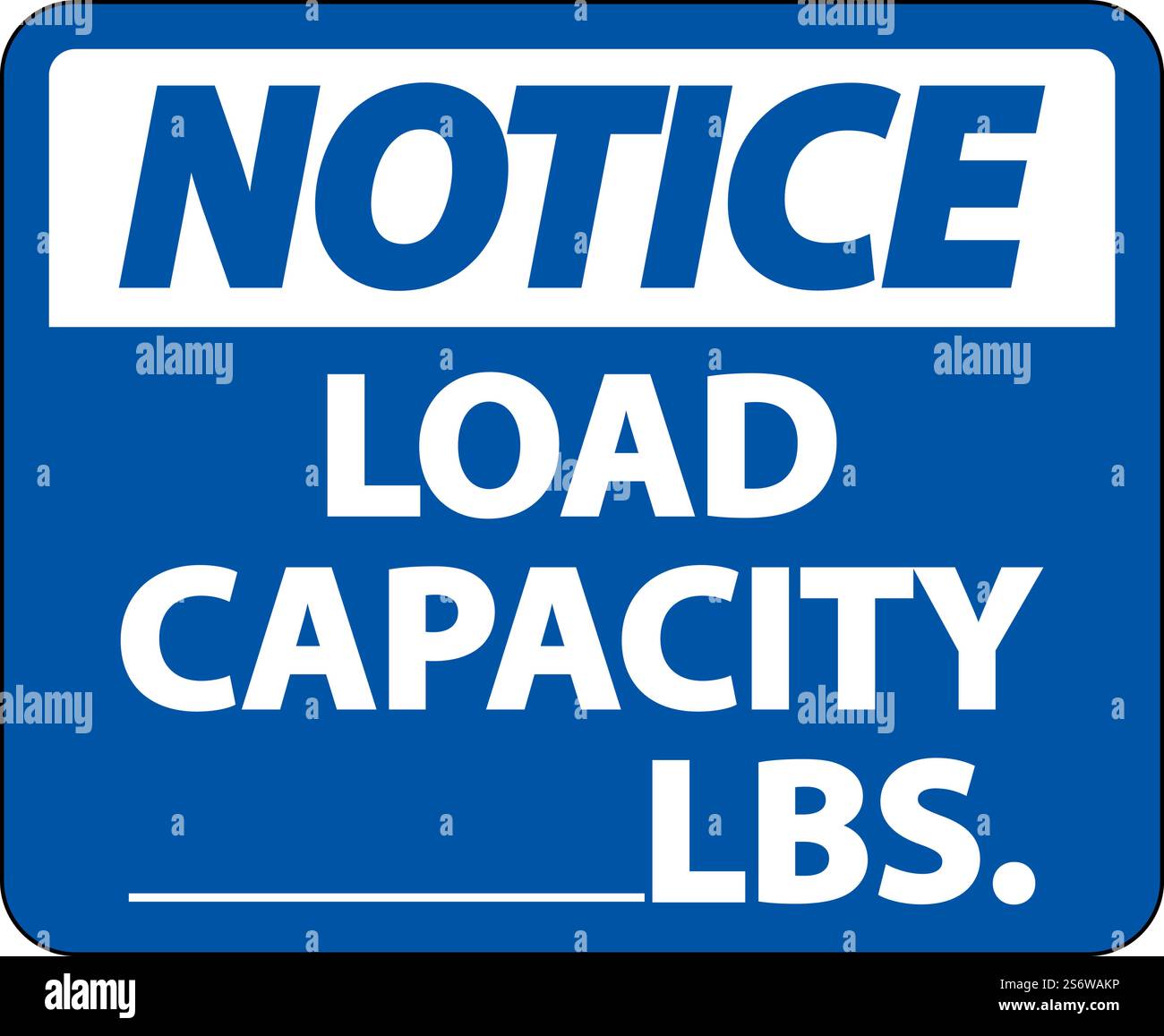Notice Load Capacity Label Sign On White Background Stock Vector Image ...
