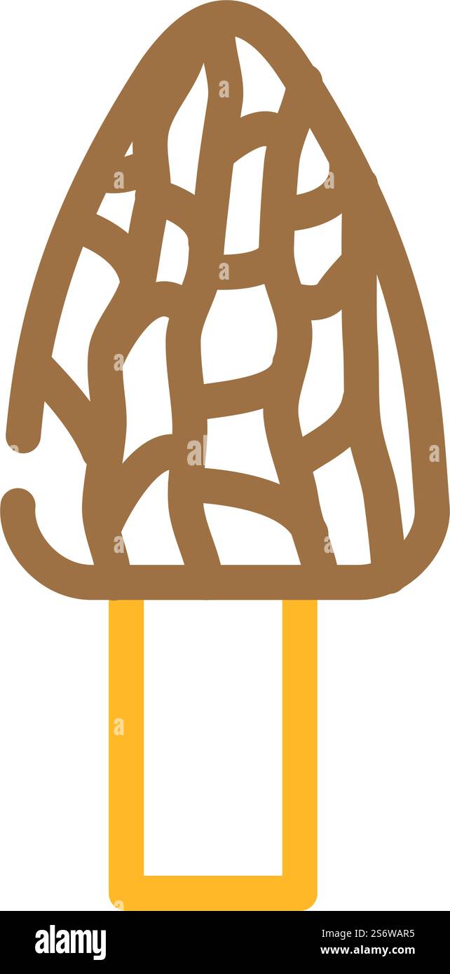 morel mushroom color icon vector. morel mushroom sign. isolated symbol ...