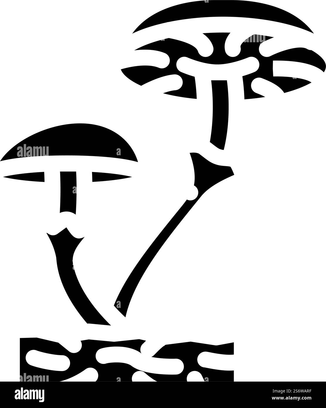 fungi mushroom glyph icon vector. fungi mushroom sign. isolated contour ...