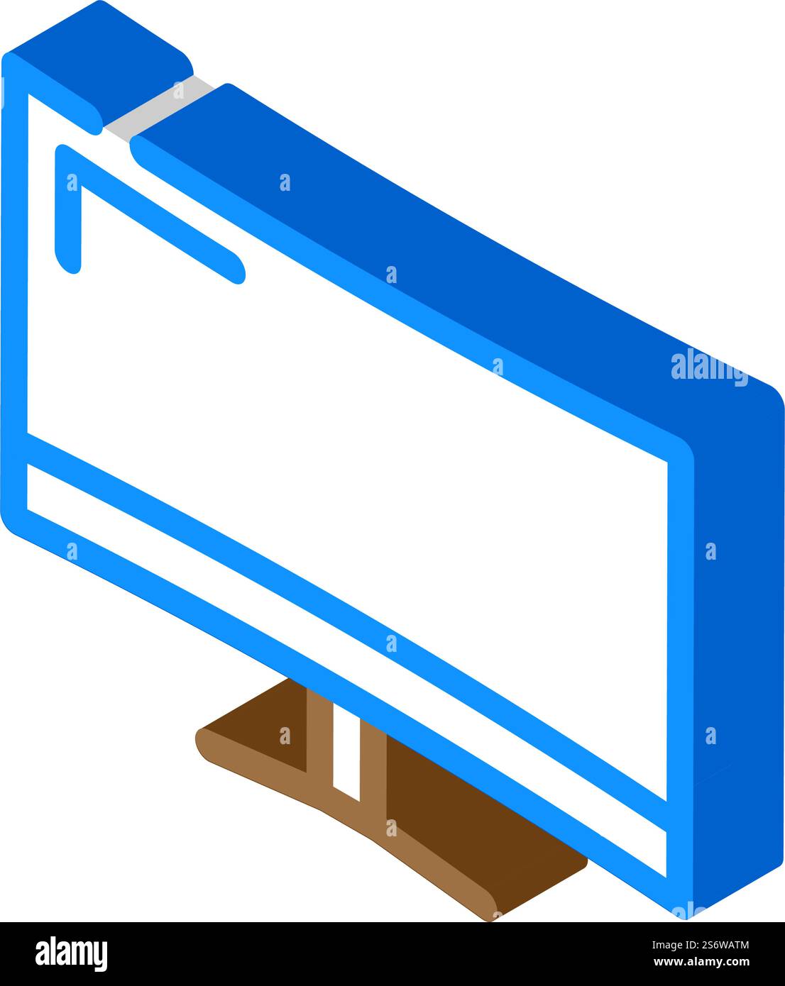 monitor computer display isometric icon vector. monitor computer ...