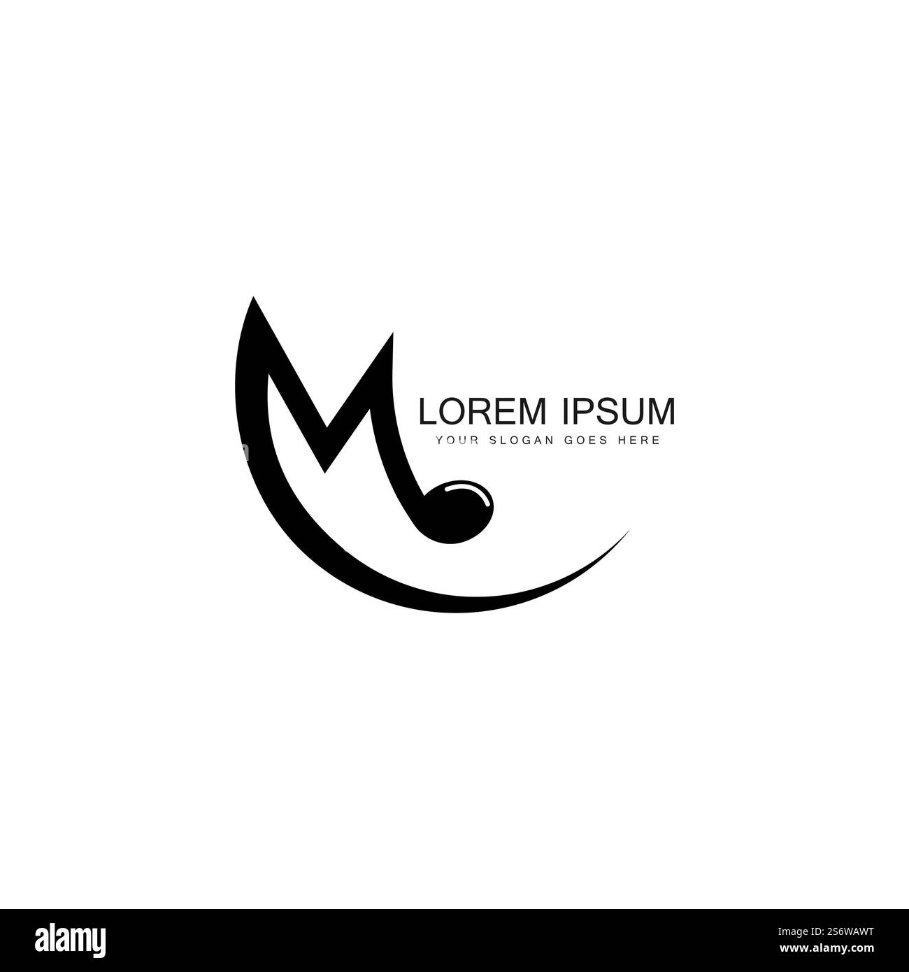 Music logo vector icon - Vector. Letter M Music Logo Stock Vector Image ...