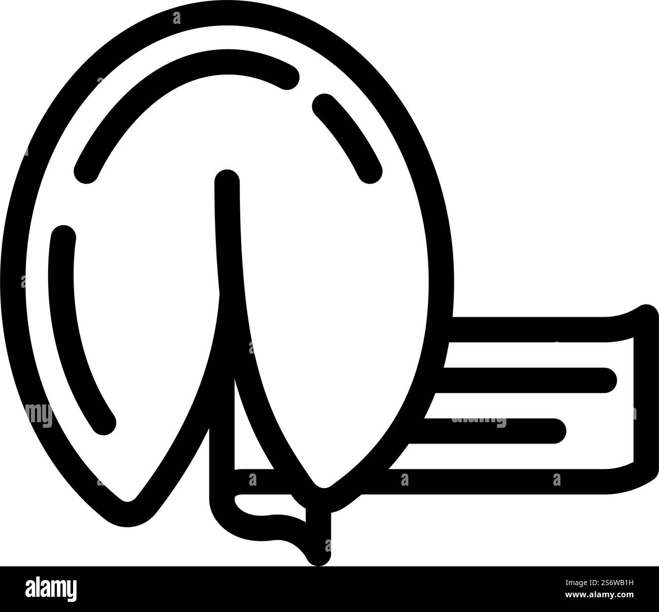 fortune cookies line icon vector. fortune cookies sign. isolated ...