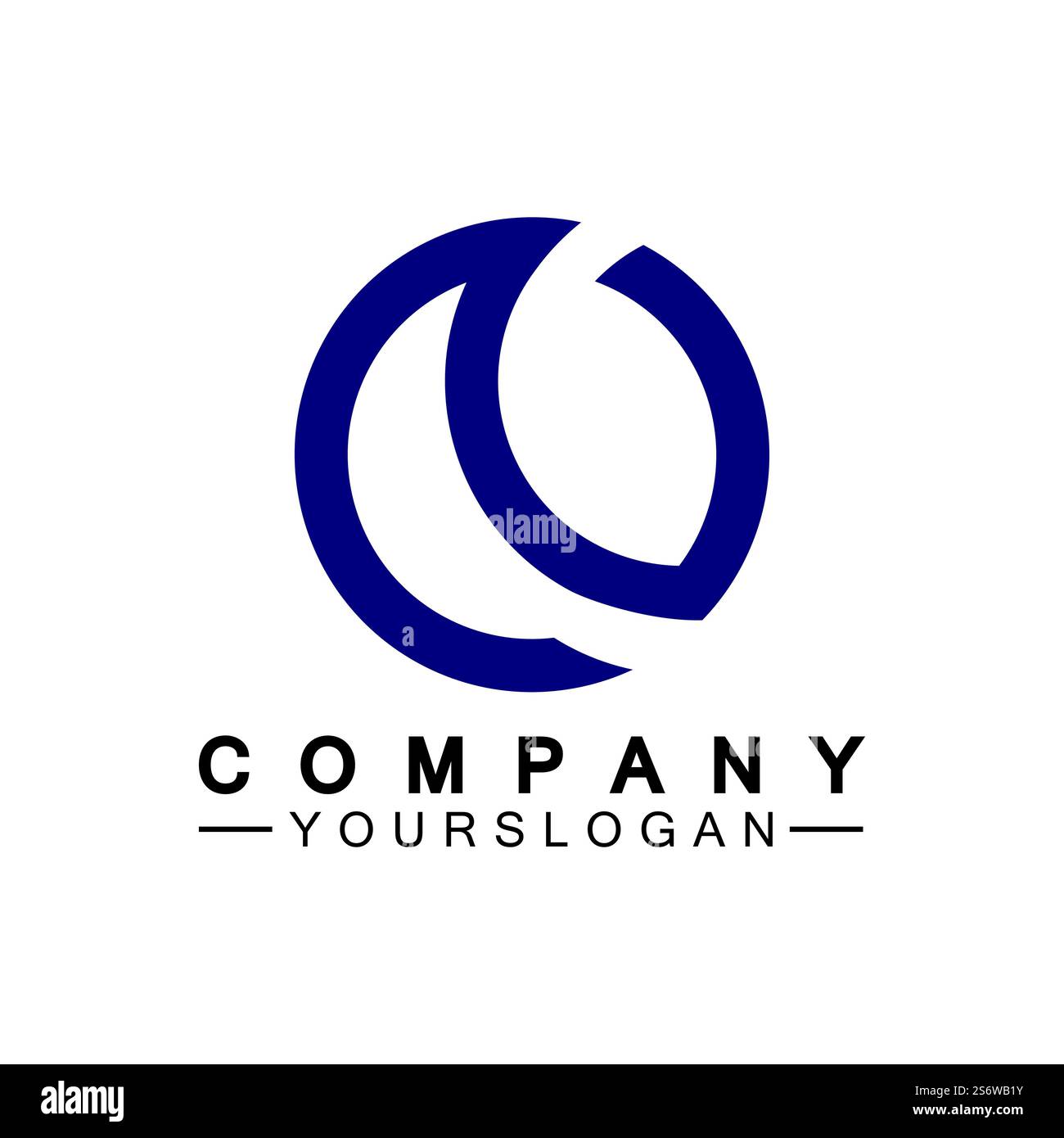 Letter N circle Concept Logo Vector Design Template Stock Vector Image ...