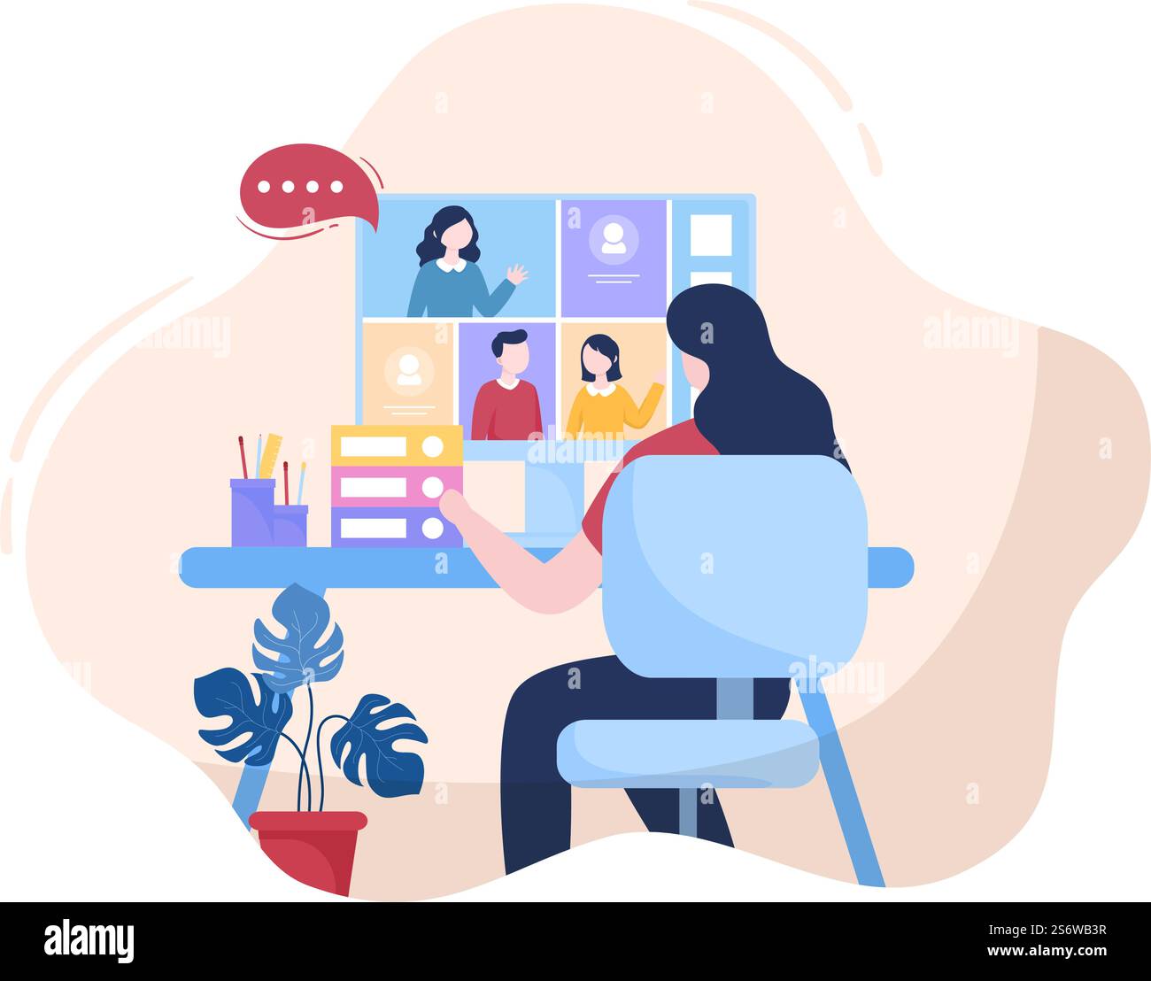 Conference Video Call by Remote Communication with Online Friends using ...