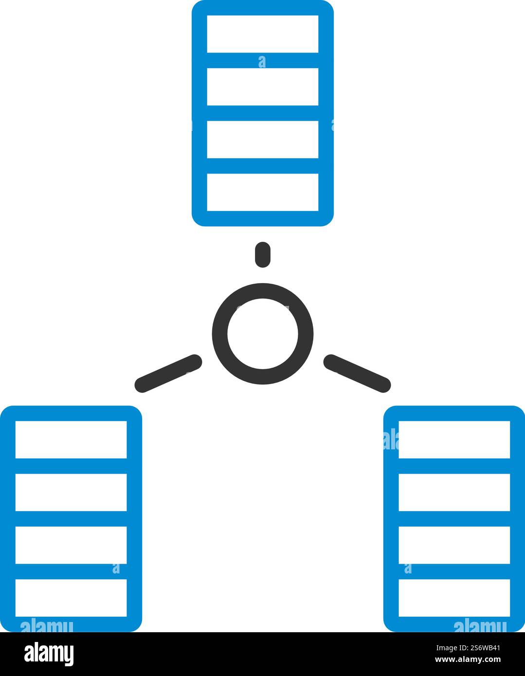 Database Icon. Editable Bold Outline With Color Fill Design. Vector Illustration Stock Vector ...