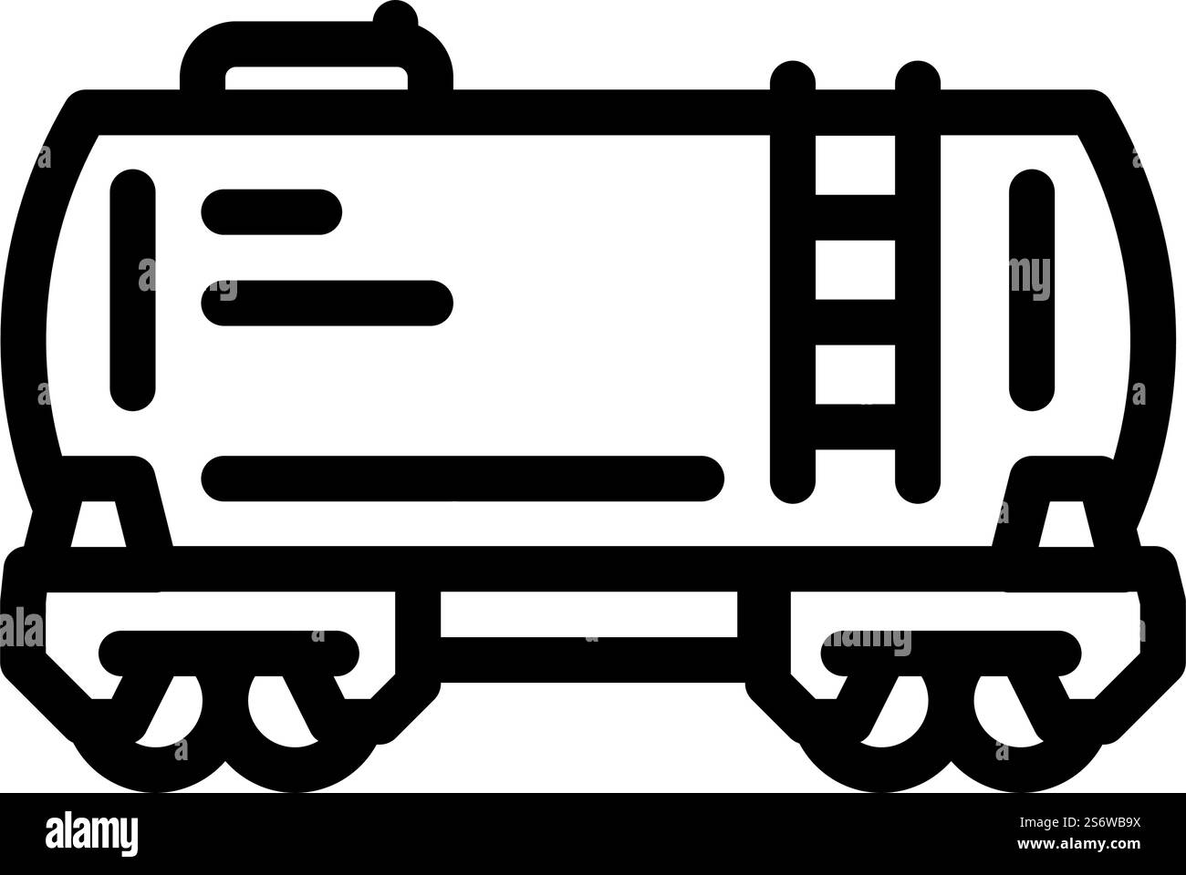 tank carriage line icon vector. tank carriage sign. isolated contour ...