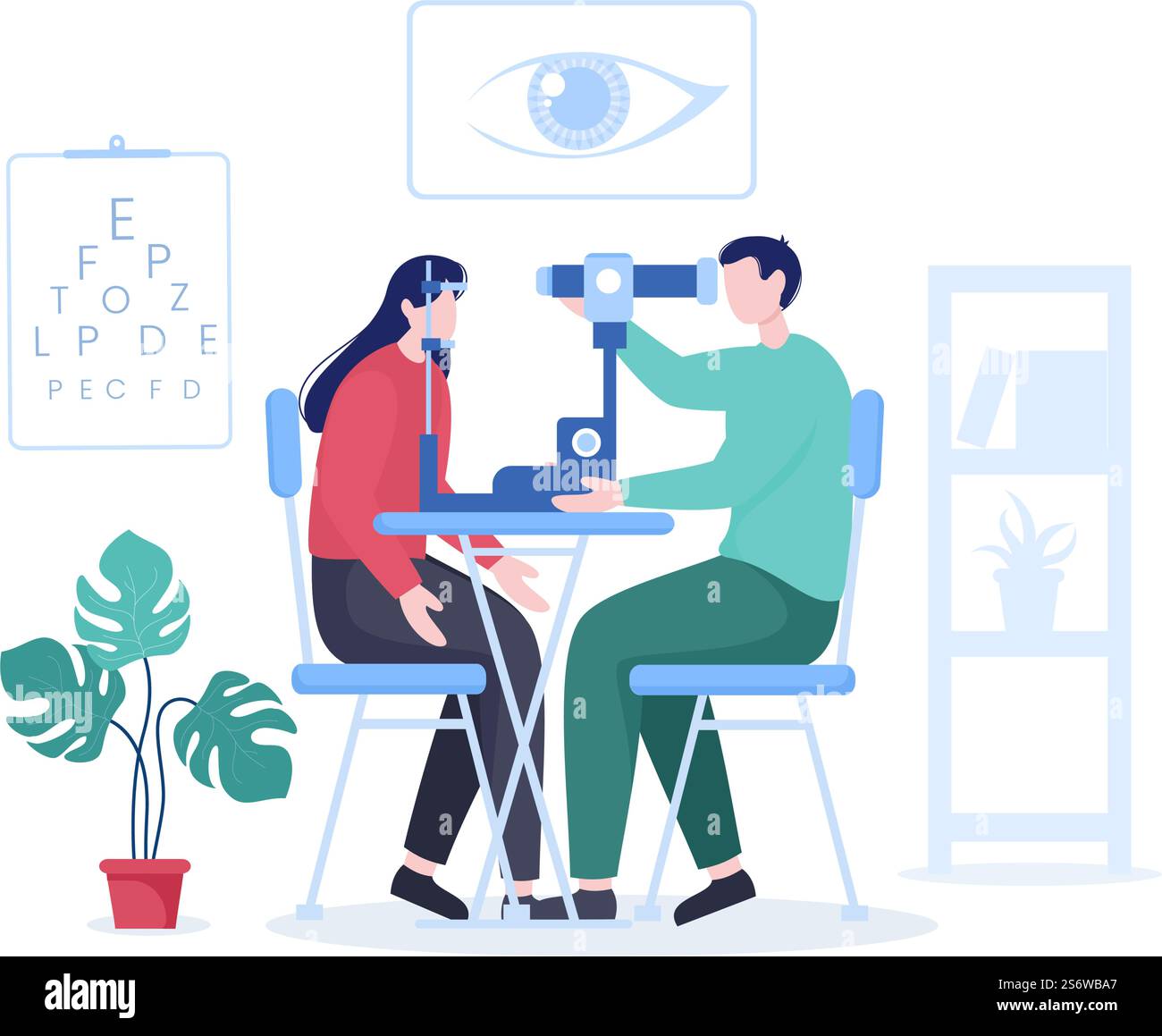 Ophthalmology of Checks Patient Sight, Optical Eyes Test, Spectacles ...
