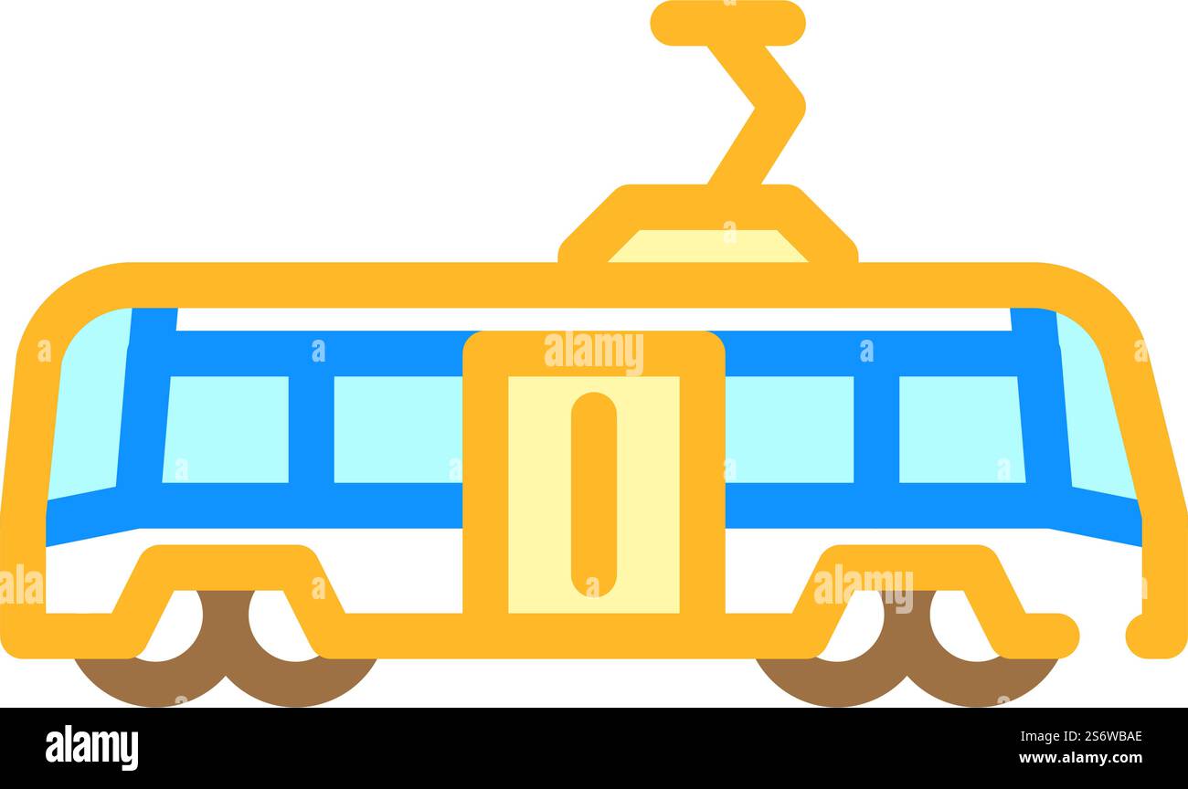 tram transport color icon vector. tram transport sign. isolated symbol ...