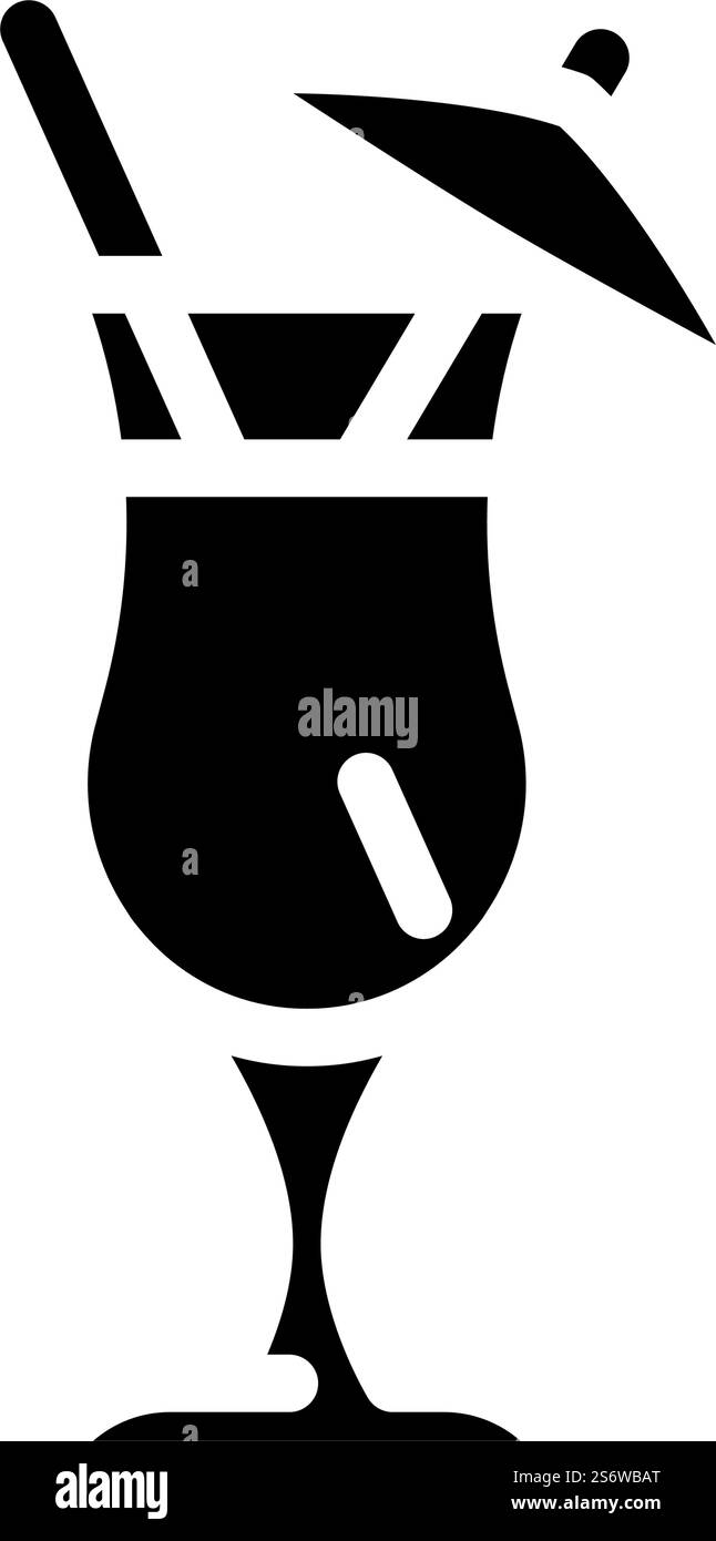 cocktail drink glass glyph icon vector. cocktail drink glass sign ...