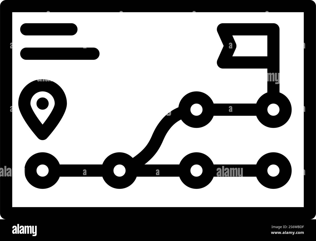route scheme line icon vector. route scheme sign. isolated contour ...