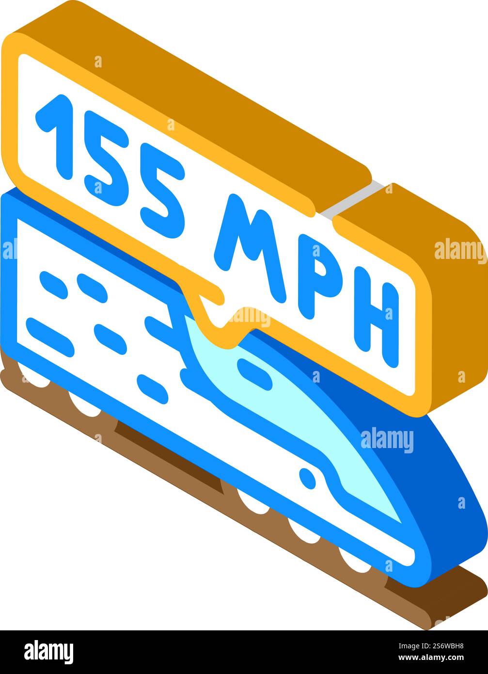 train speed isometric icon vector. train speed sign. isolated symbol ...