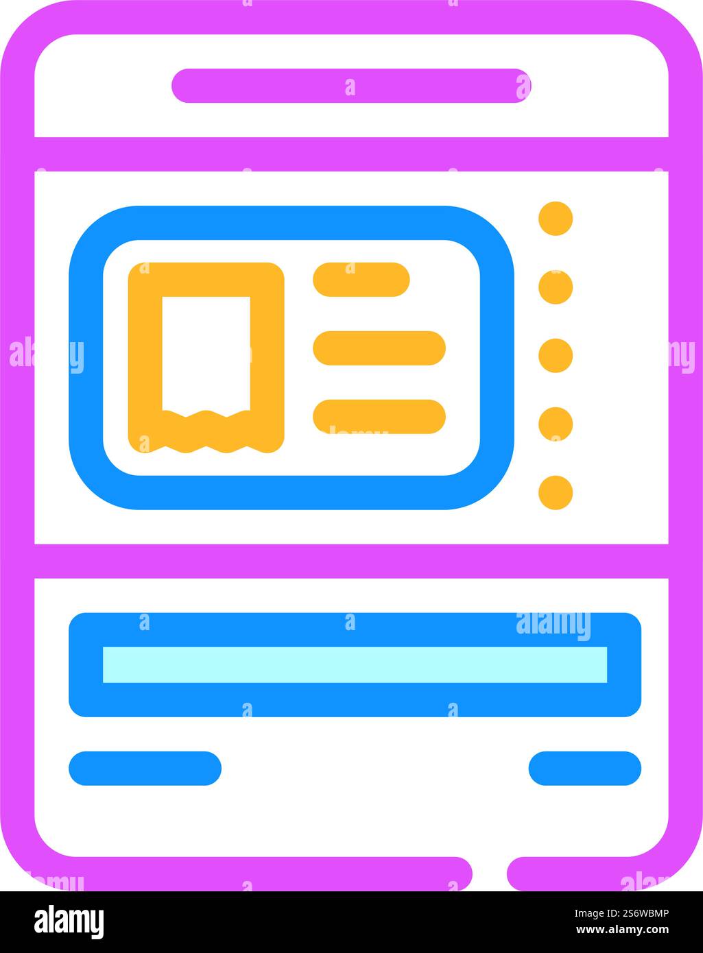 ticket dispenser color icon vector. ticket dispenser sign. isolated ...