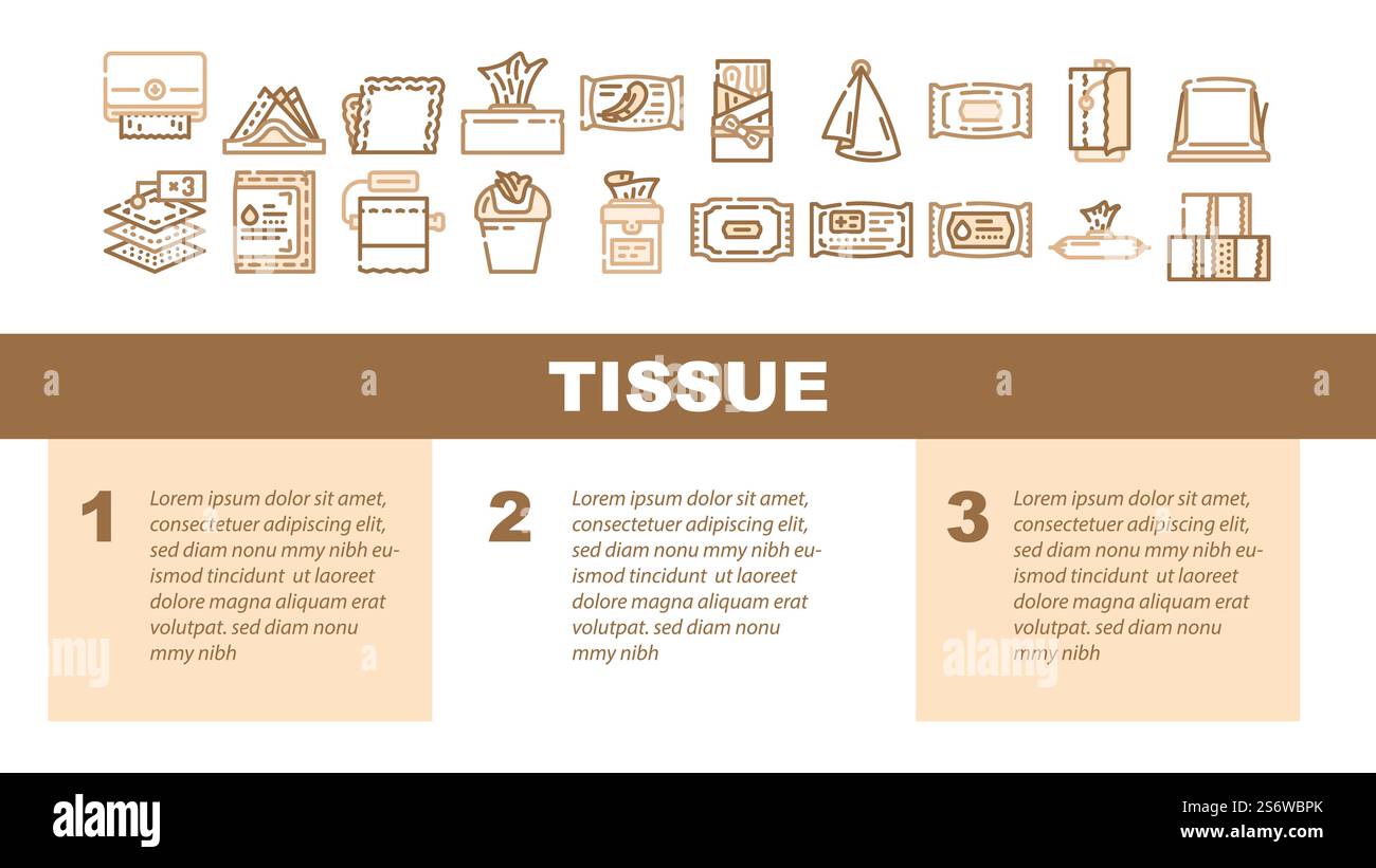 Tissue Paper And Napkin Package Landing Web Page Header Banner Template ...