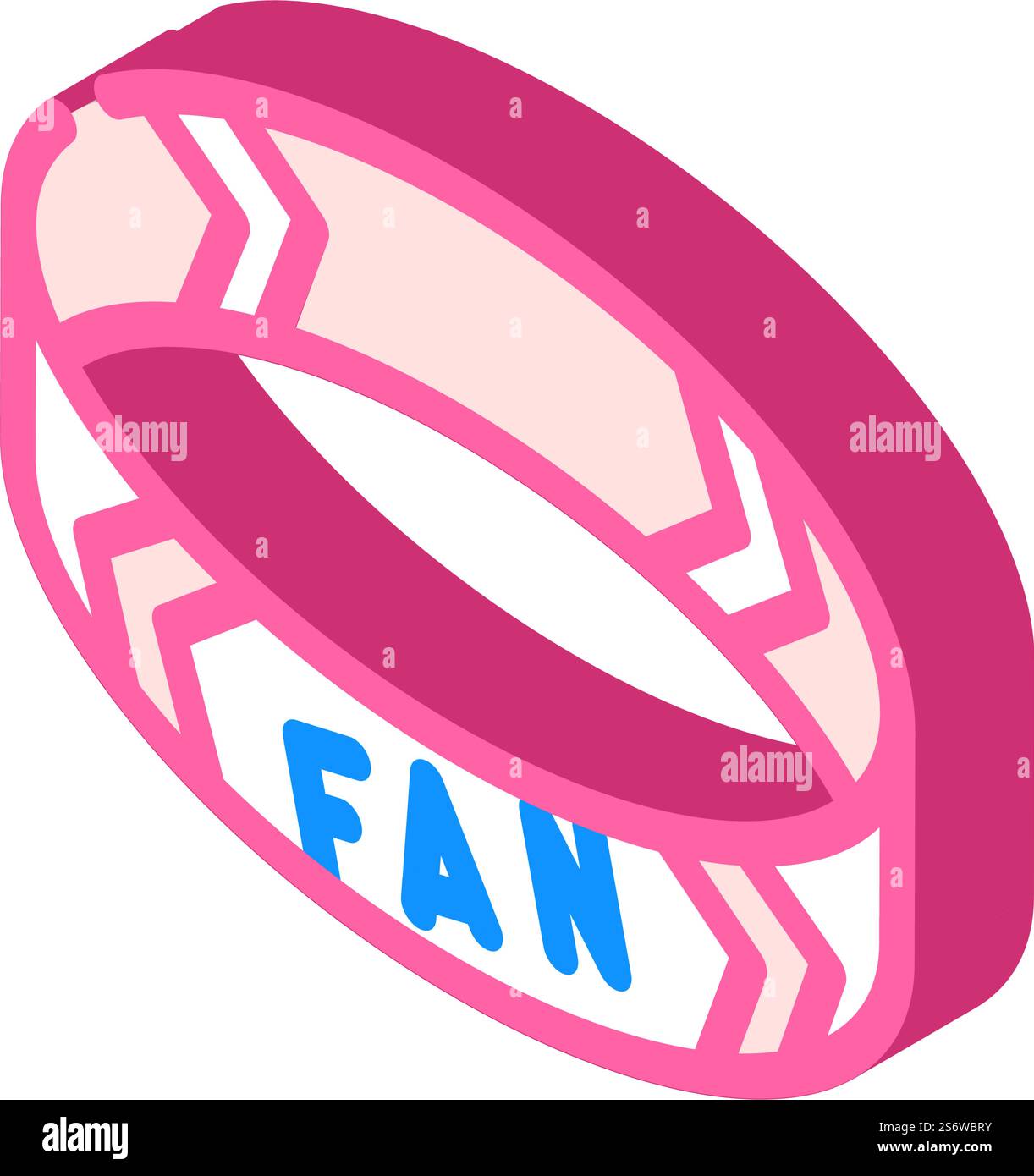 bracelet fan isometric icon vector. bracelet fan sign. isolated symbol ...