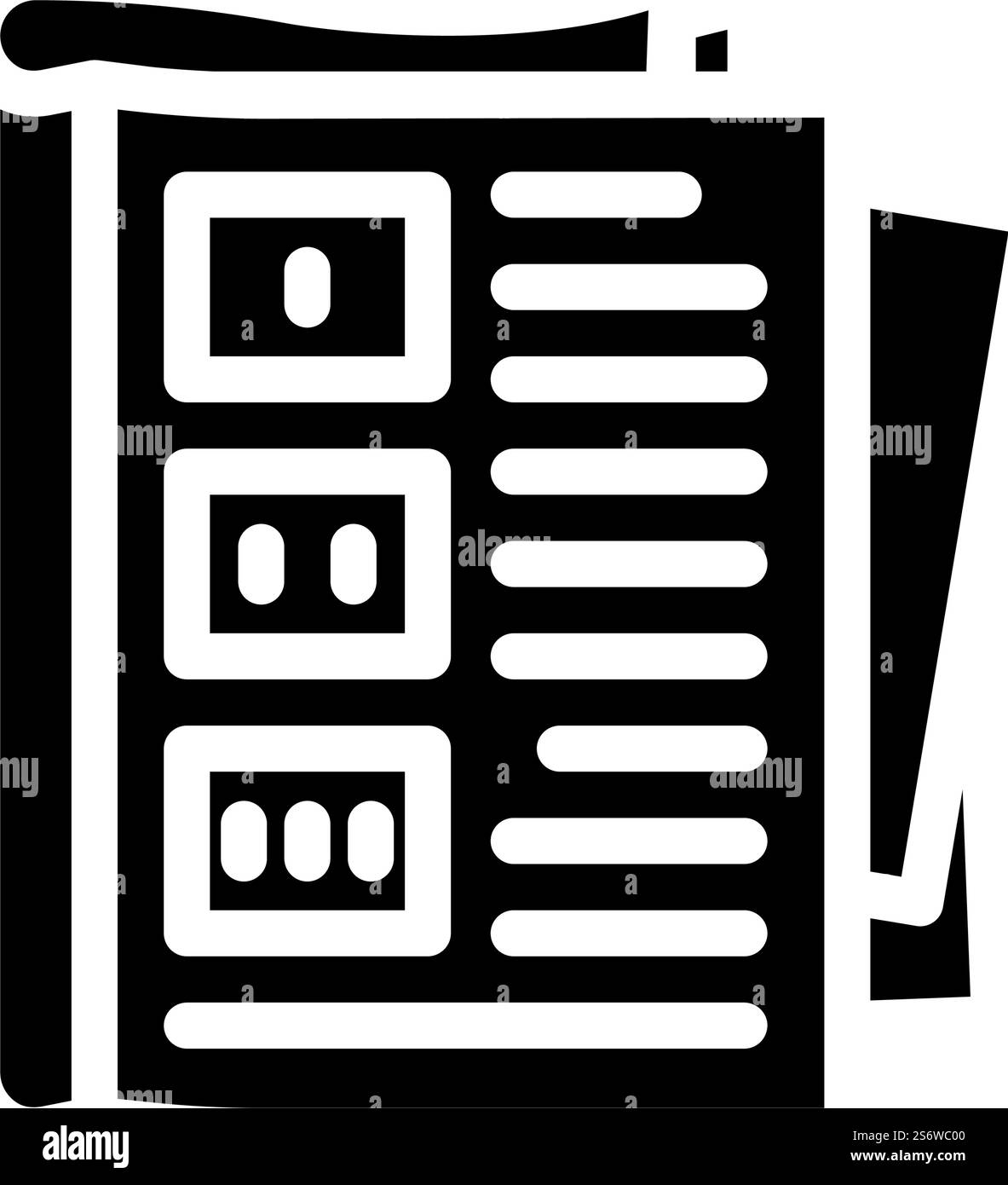 tutorial book glyph icon vector. tutorial book sign. isolated contour ...