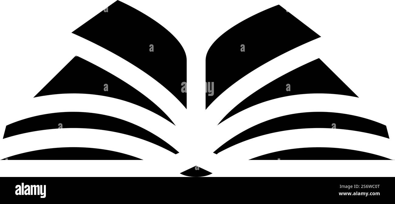 open book glyph icon vector. open book sign. isolated contour symbol ...