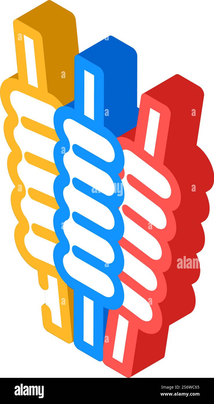 bale cricket isometric icon vector. bale cricket sign. isolated symbol ...