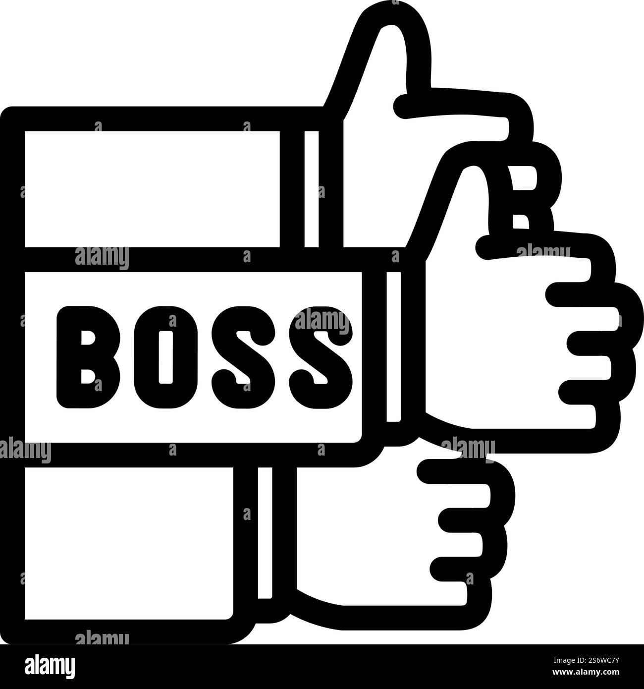 likes for boss line icon vector. likes for boss sign. isolated contour ...