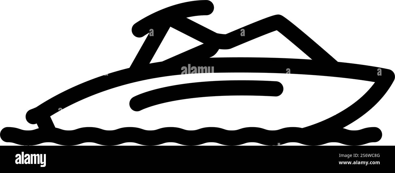 boat sea transport line icon vector. boat sea transport sign. isolated ...
