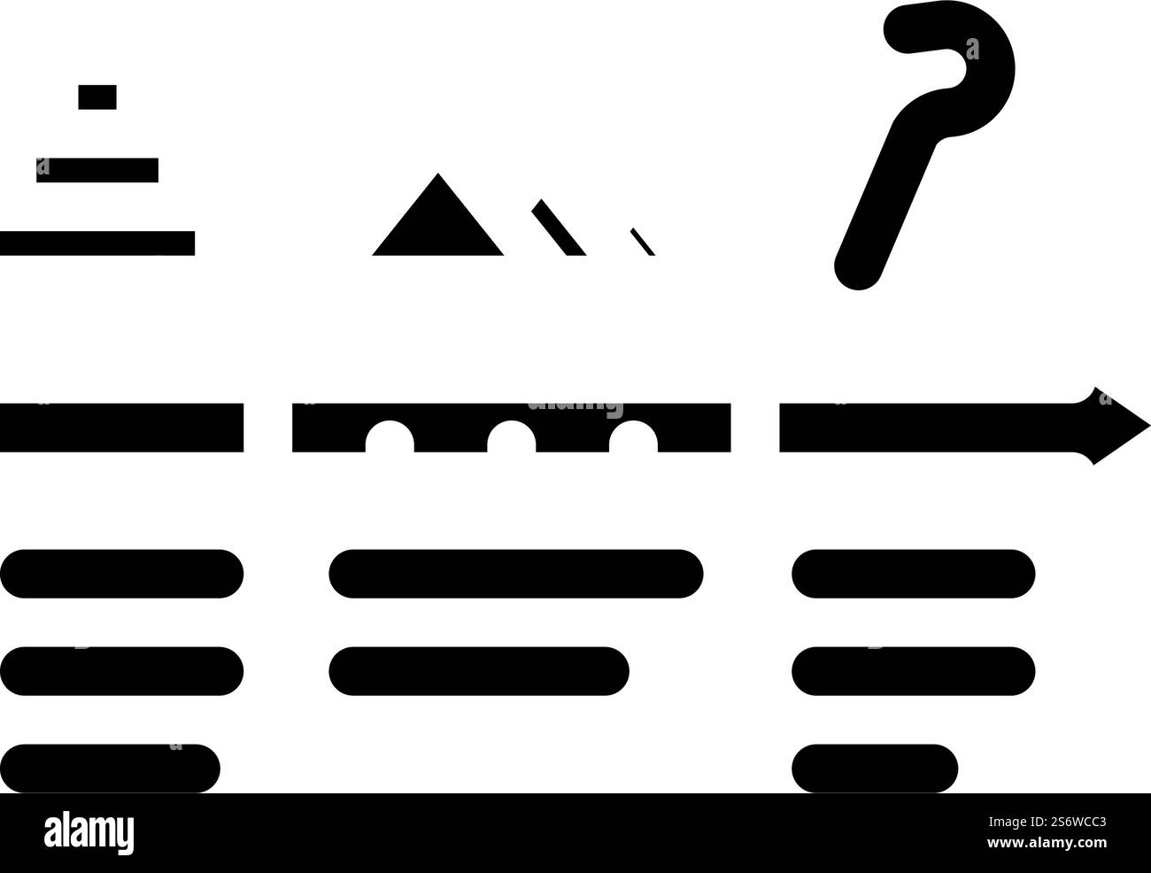 civilization egypt glyph icon vector. civilization egypt sign. isolated ...