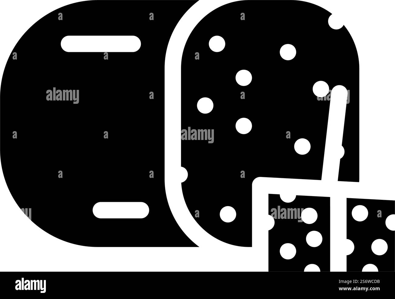 edam cheese glyph icon vector. edam cheese sign. isolated contour ...