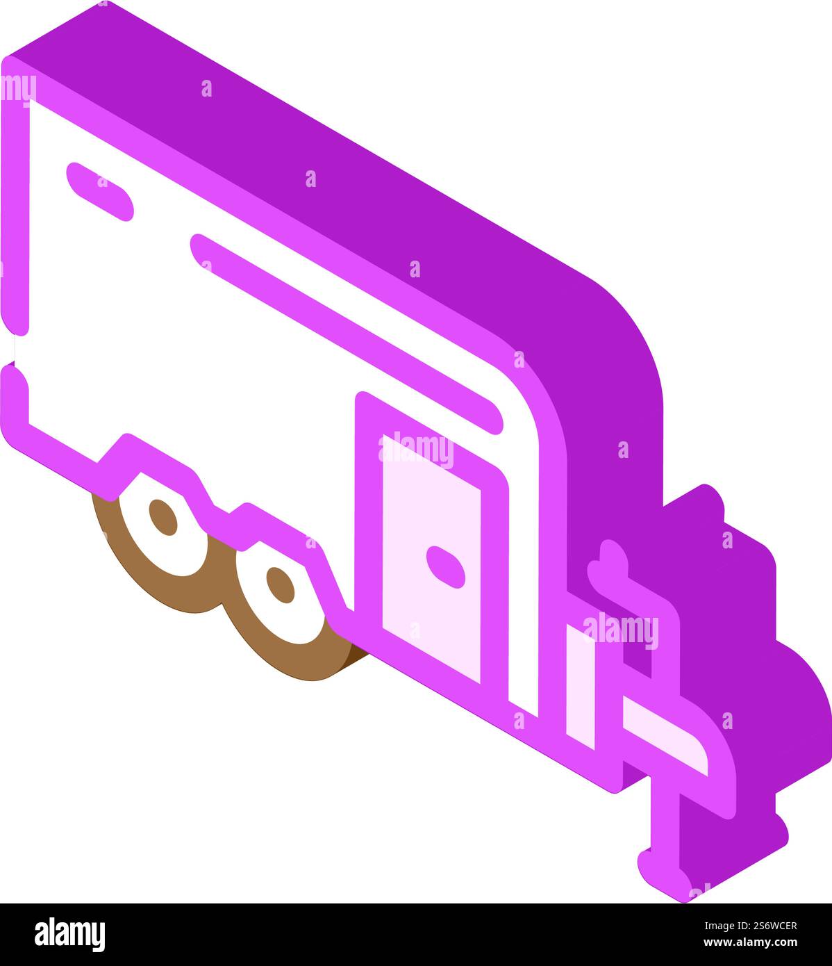 trailer house on wheel isometric icon vector. trailer house on wheel ...