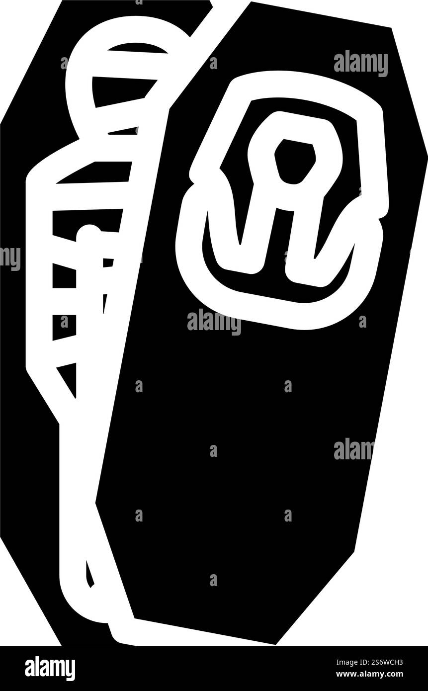 mummy egypt glyph icon vector. mummy egypt sign. isolated contour ...