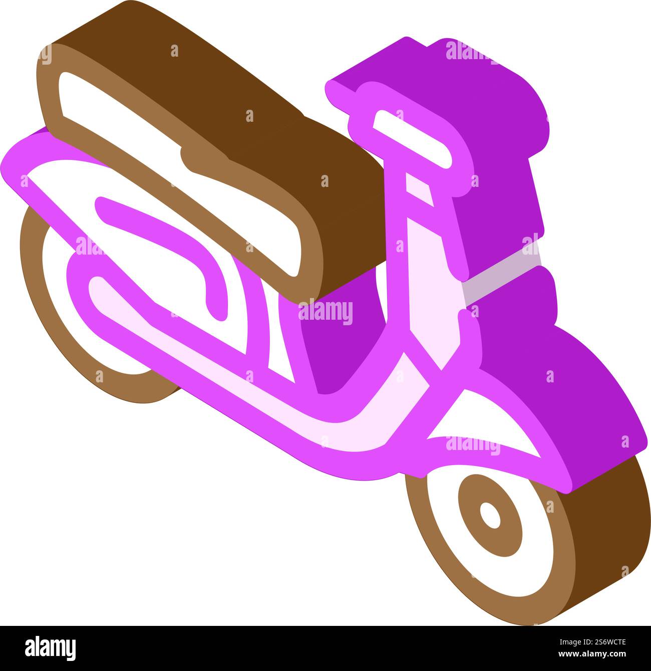 scooter vehicle isometric icon vector. scooter vehicle sign. isolated ...