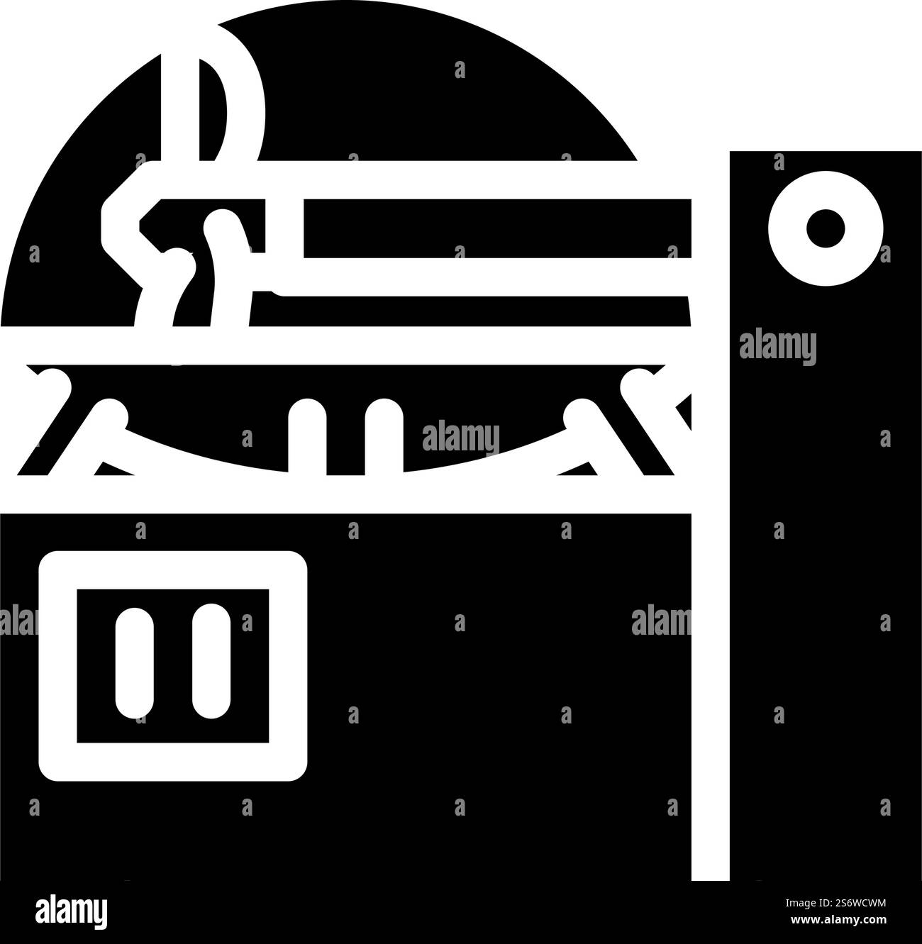 high speed cutter glyph icon vector. high speed cutter sign. isolated ...