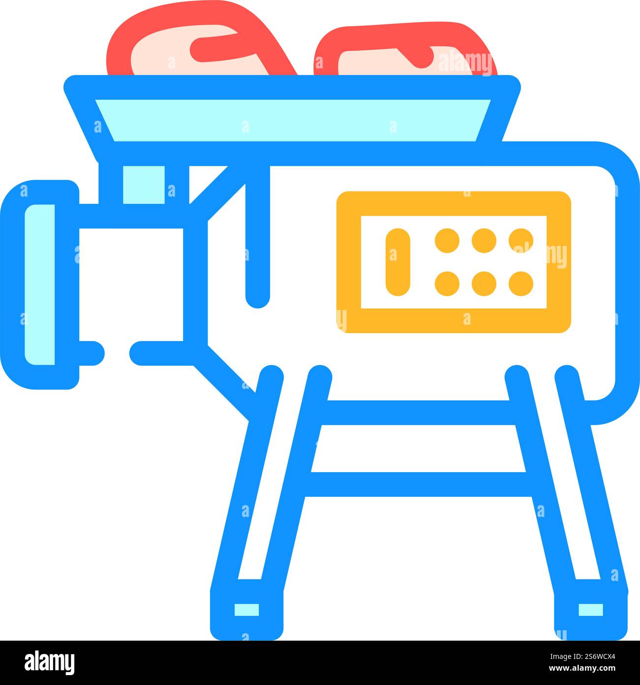 meat grinder color icon vector. meat grinder sign. isolated symbol ...