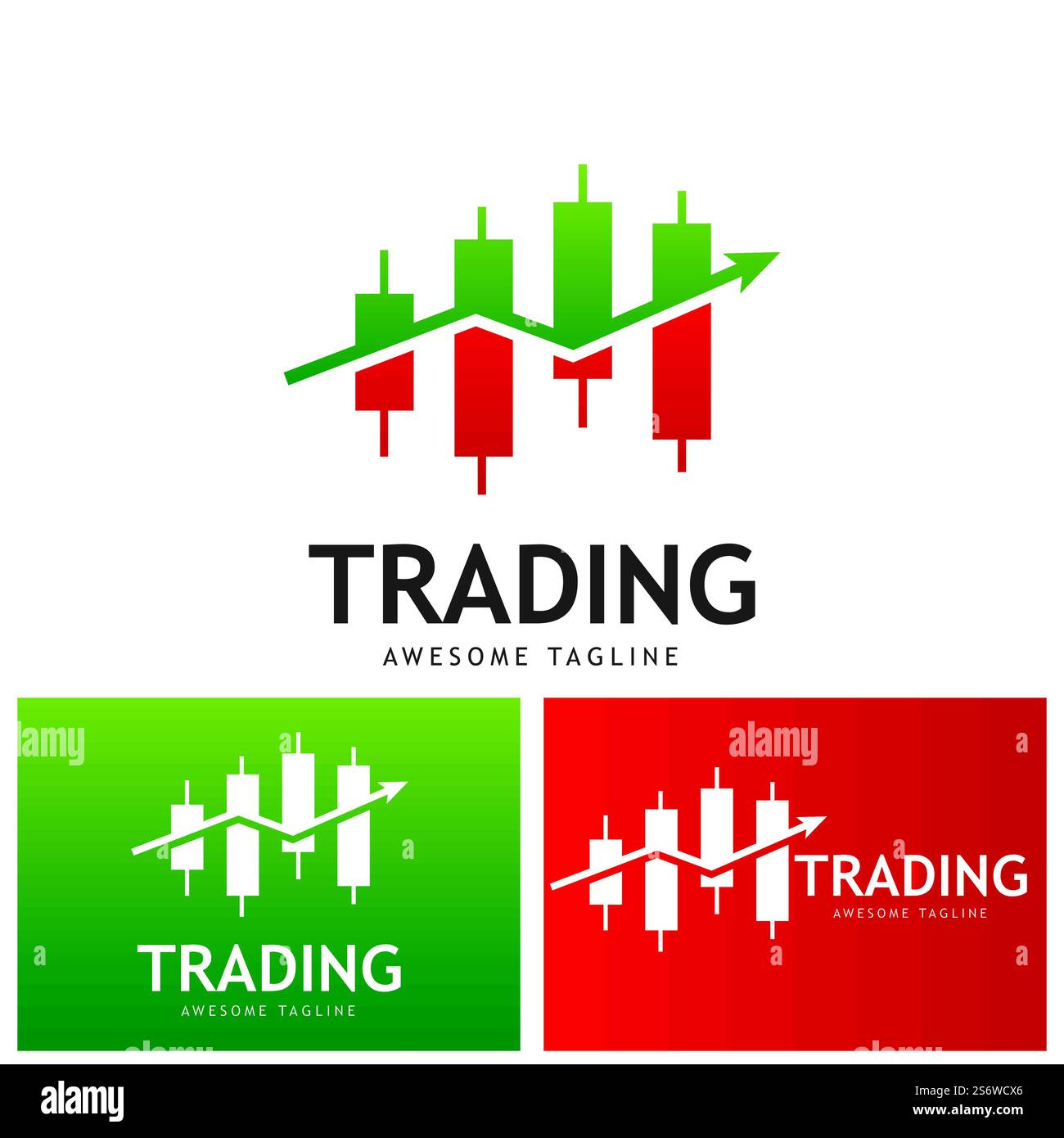 Vector logo with candlestick trading chart analyzing in forex Stock ...